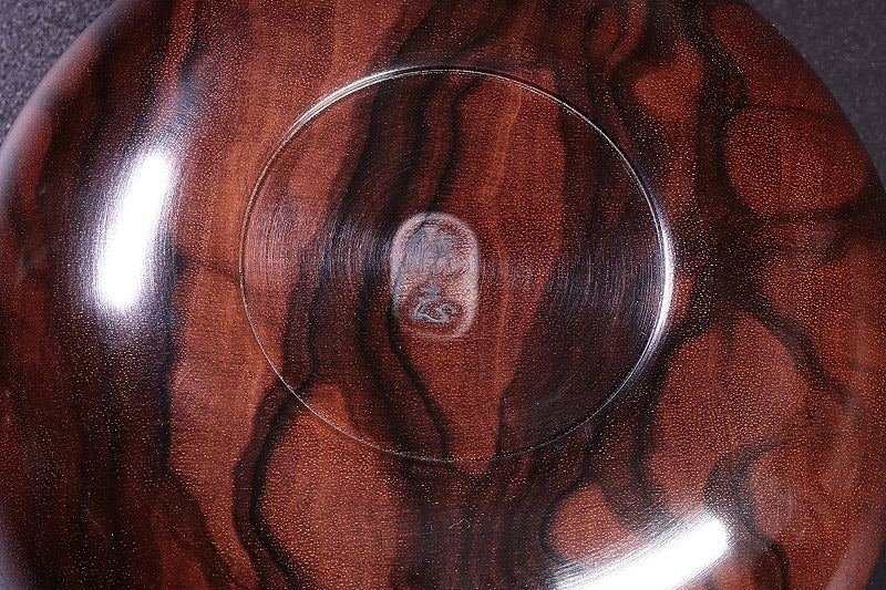 懐志作 「黒檀（こくたん）」 碁笥 大 ～32号碁石用 GKKT-SB32-204-01 – kurokigoishiten